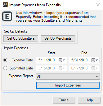 Importing Expenses from Expensify